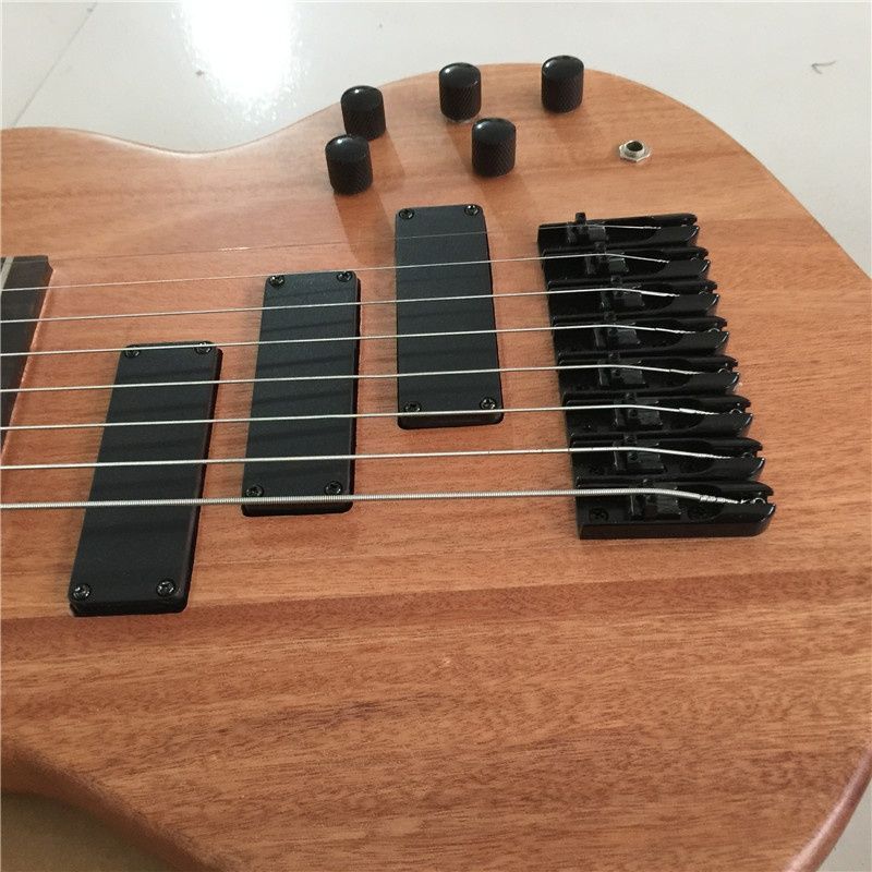 Custom Bass 8 Strings Natural Color Electric bass Guitar