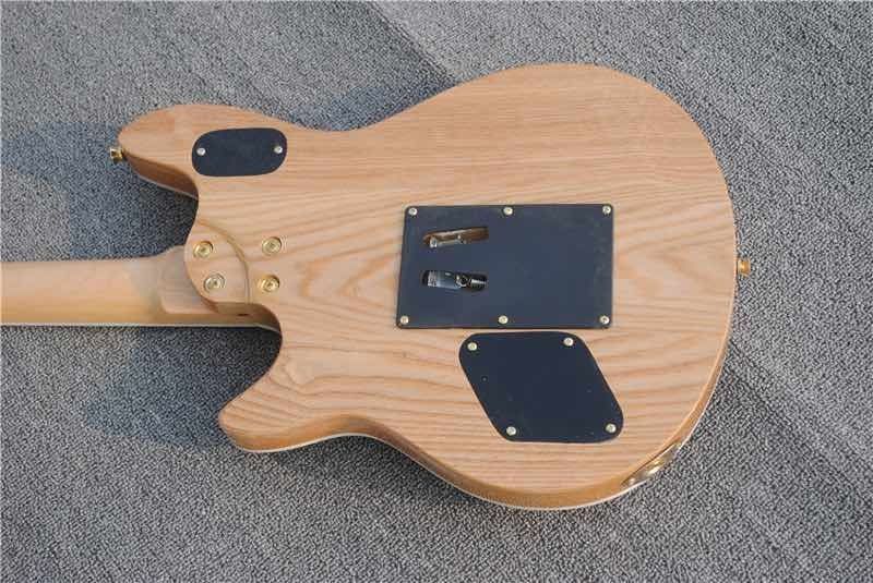 Custom Solid Wood Body Electric Guitar with Tremolo in Natural Color