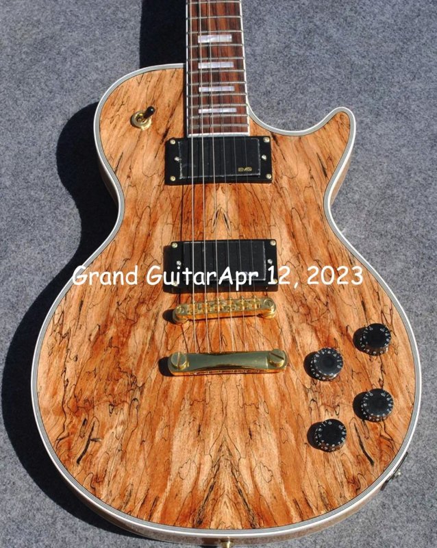 Custom Spalted Maple Wood Rosewood Fingerboard Electric Guitar ...