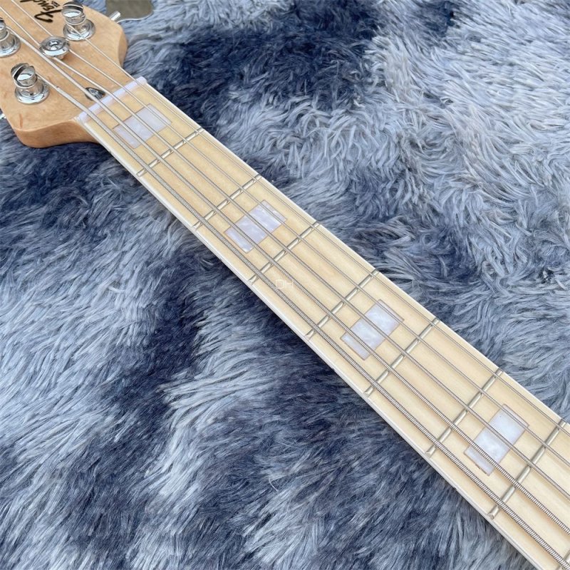 Custom Sunset Color Jazz 5 Strings JAZZ Electric Bass Maple Headstock ...