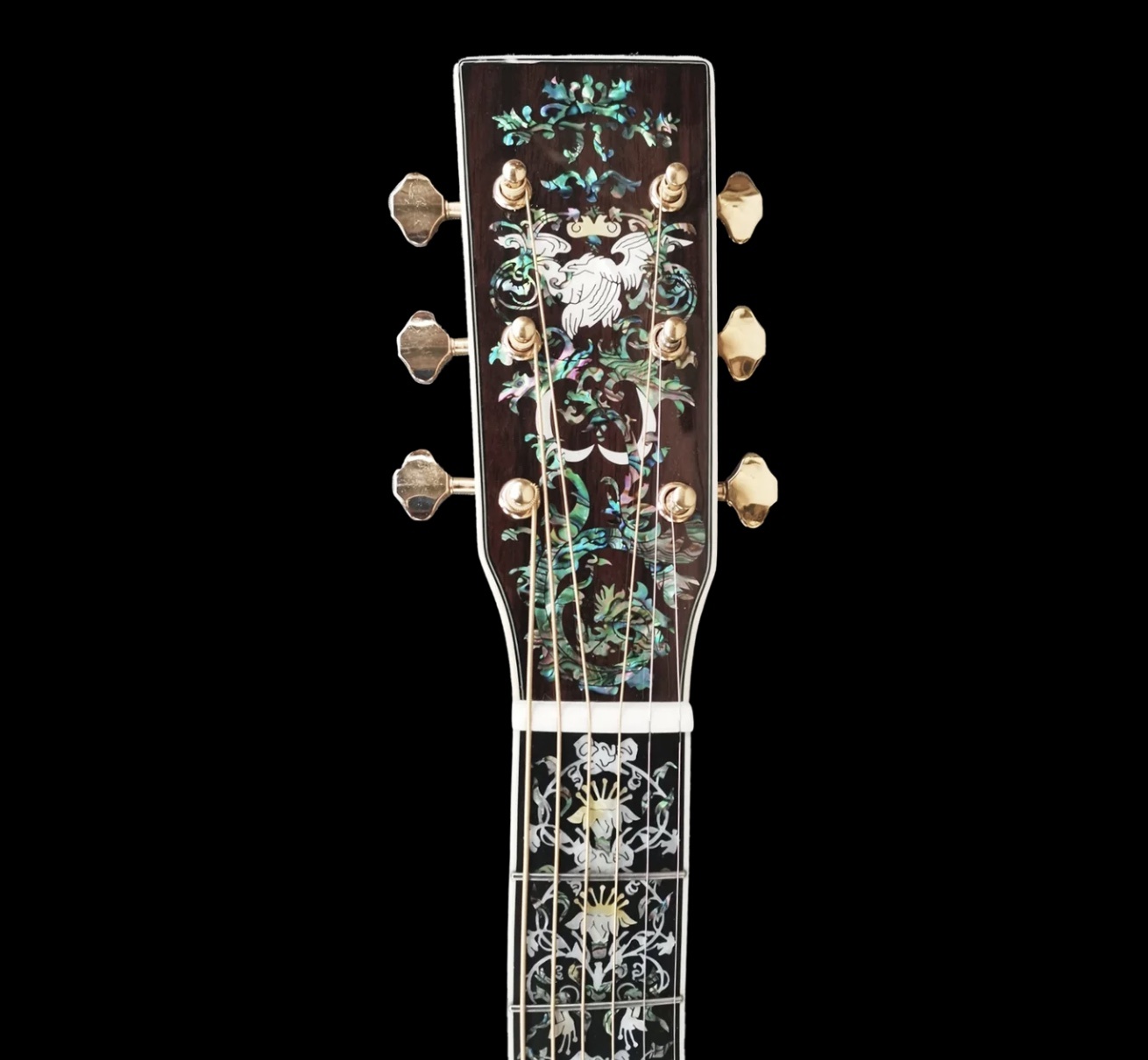 Handmade All Solid Wood Dreadnought Guitar The Antoinette Super Deluxe ...