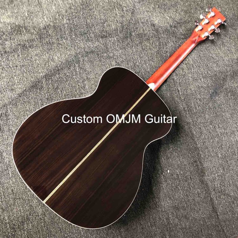 Custom Solid Rosewood Back Side OM JM 14 Frets Acoustic Guitar with ...