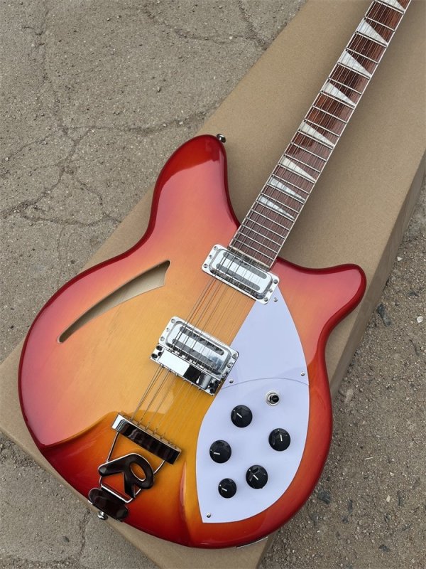 Custom self hollow body R bridge 12 strings Rickenback electric guitar ...