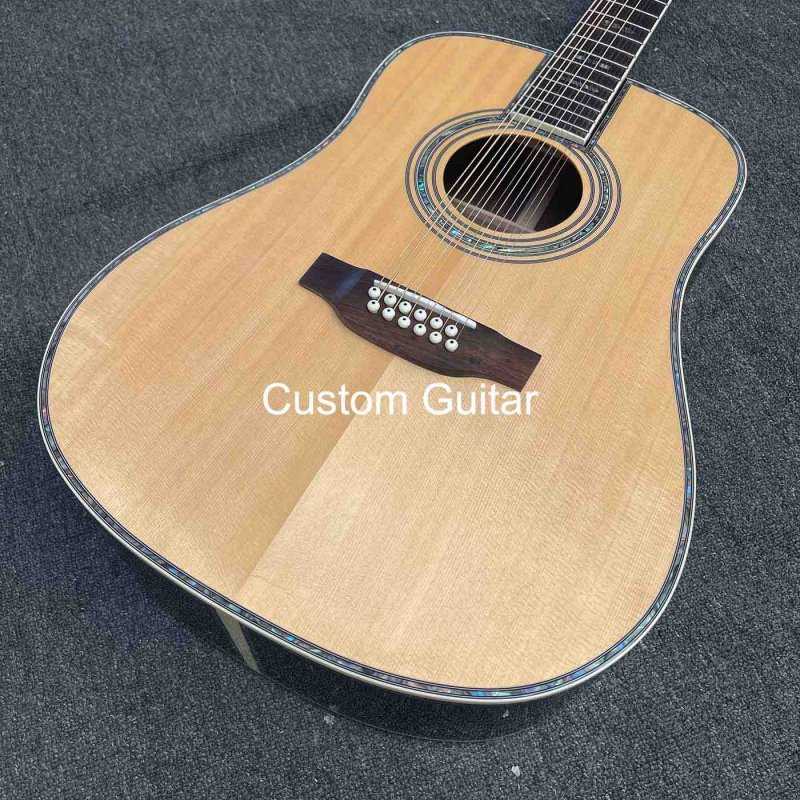 Custom 12 strings D45 Dreadnought acoustic guitar with customized logo ...