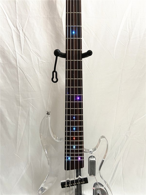 Custom 5 Strings SG LP PRS IBAN Acrylic Crystal Transparent Plexiglass ...