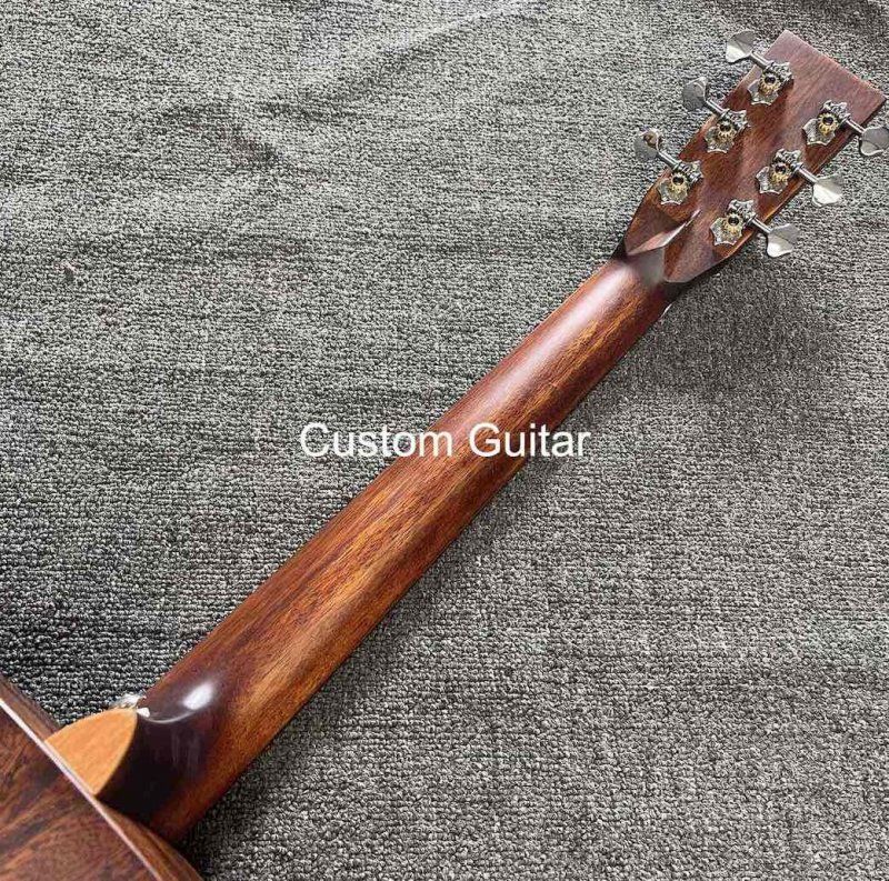 Custom Dreadnought All Mahogany Natural Acoustic Guitar in Vintage Color