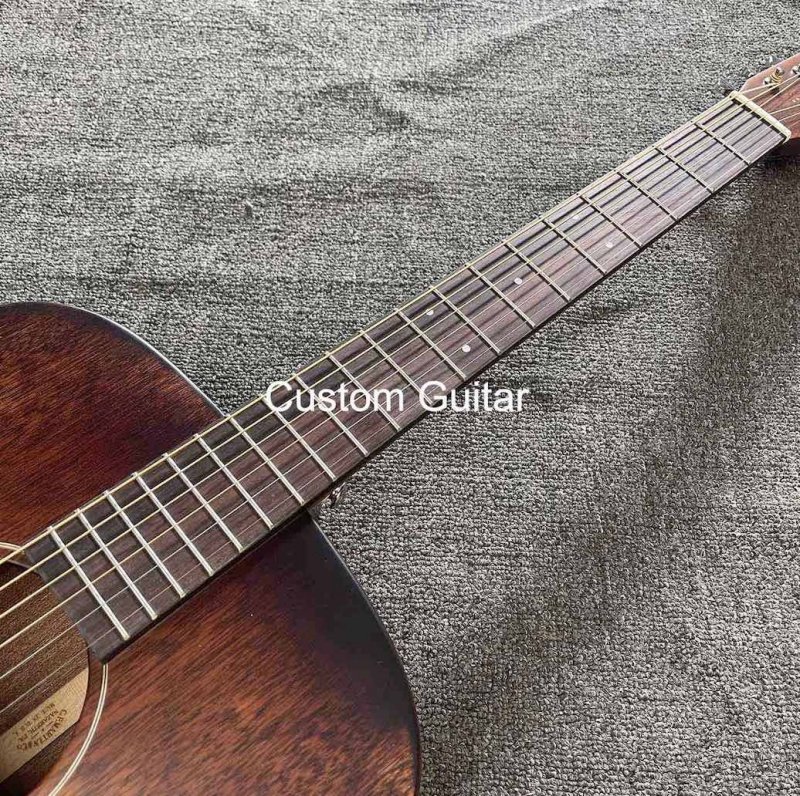 Custom Dreadnought All Mahogany Natural Acoustic Guitar in Vintage Color