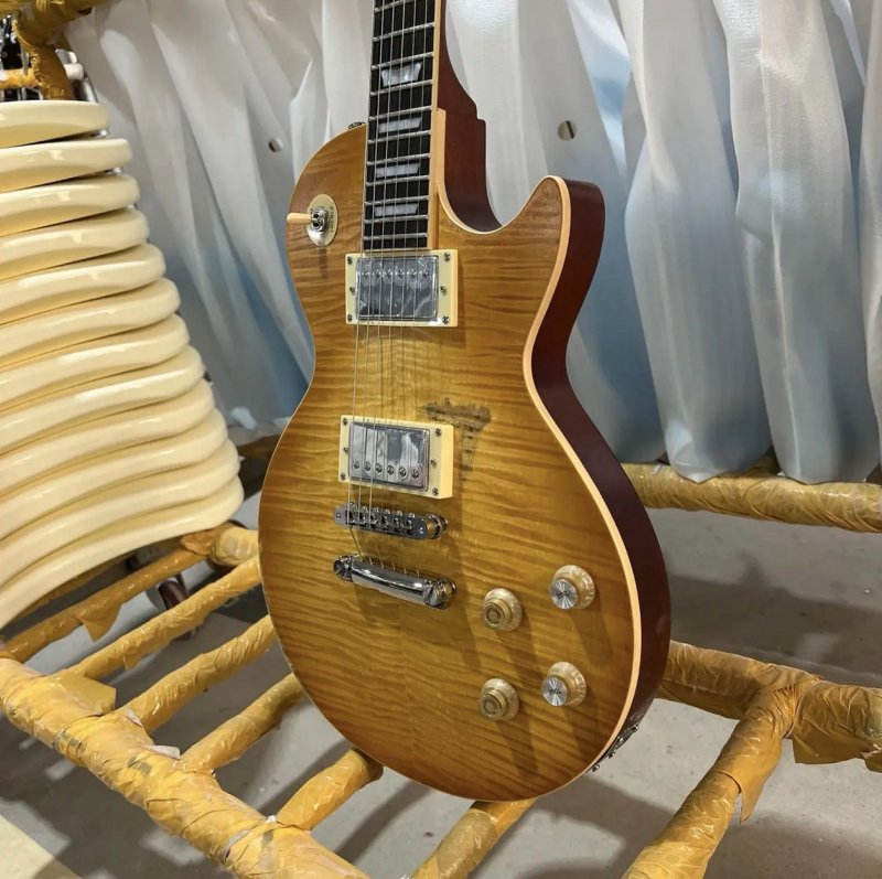 Custom Relic Les Paul LP Electric Guitar with Flamed Maple Top 1959 ...