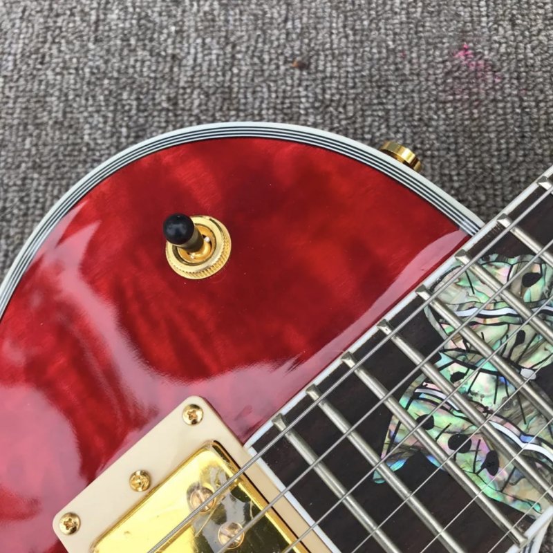 Custom burst color quilted maple top and back LP electric guitar with ...