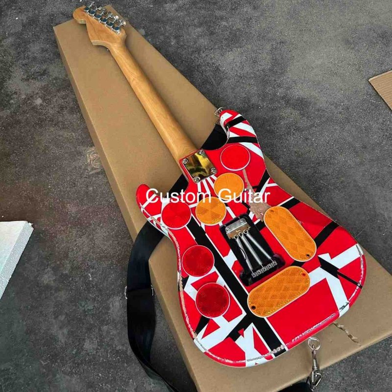 Custom EVH Eddie Van Halen Frank 5150 Relics Electric Guitar Decorated ...