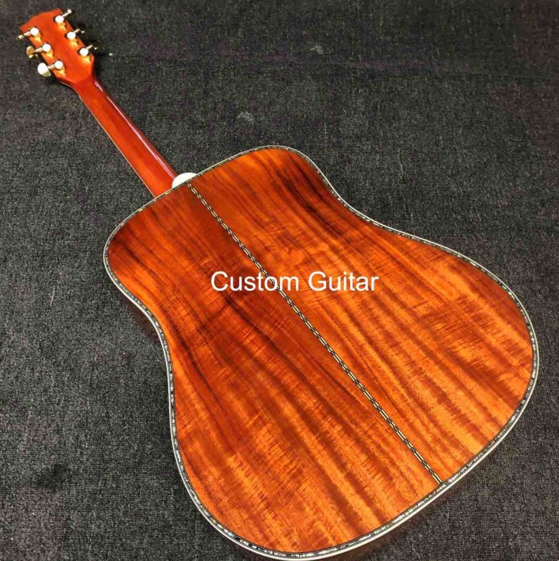 Custom 41 Inch Dove Flying Dove Inlays KOA Wood Body Back and Sides ...
