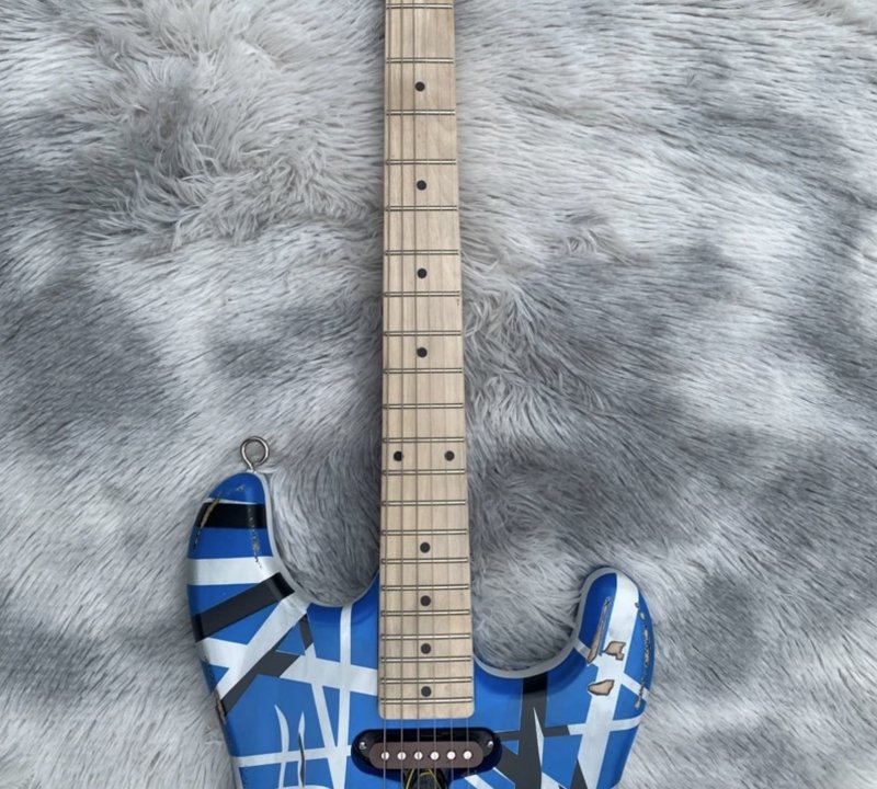 Edward Eddie Van Halen Heavy Relic blue Franken 5150 Electric Guitar ...