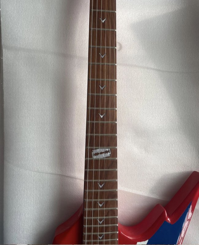 Custom Dean Razorback Dimebag Rebel Electric Guitar in Red Transparent ...