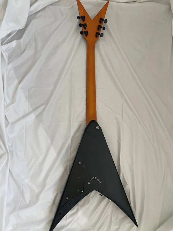 Custom Grand Flying V ESP Style Electric Guitar in Black Matte ...