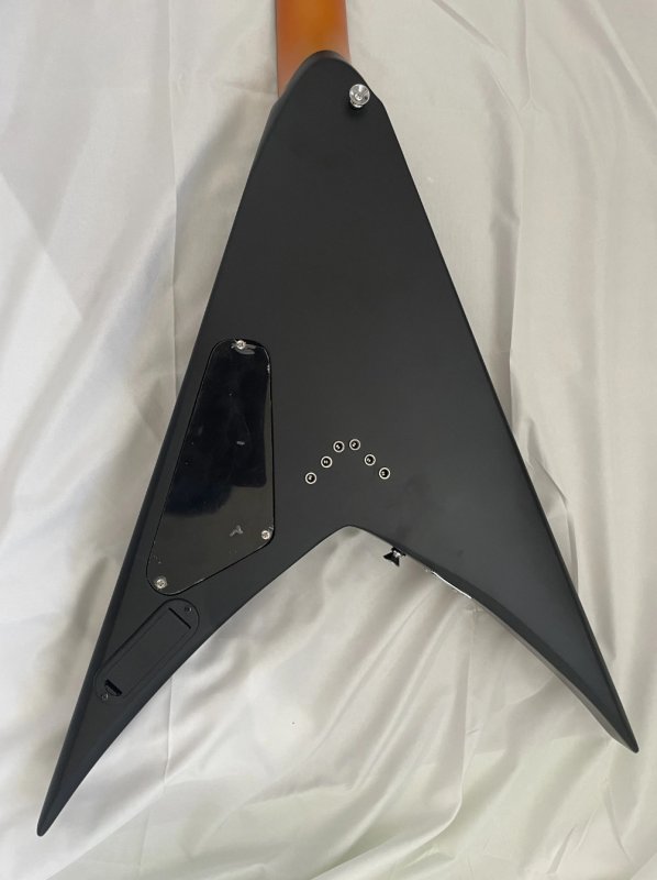 Custom Grand Flying V ESP Style Electric Guitar in Black Matte ...