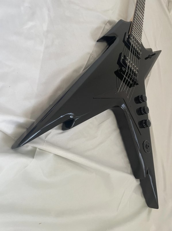 Custom Dean Razorback Dimebag Electric Guitar in Black Color