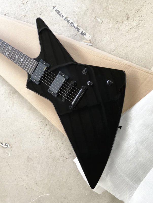 Custom ESP style irregular body electric guitar with snake fingerboard ...