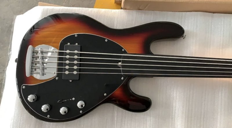 Custom Sunset finishing MusicMan MM StingRay5 electric bass with active ...