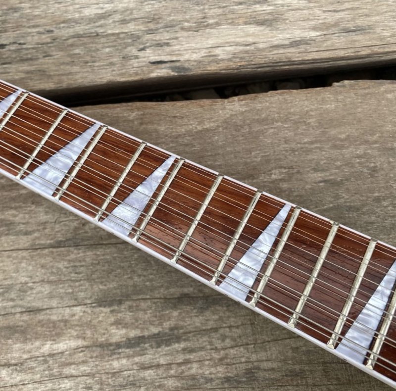 Custom 12 String Semi Hollow Body Electric Guitar, Cream White Color ...