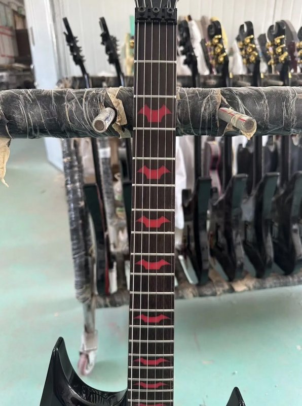 Custom BC.RICH high-end electric guitar in glossing black irregular ...