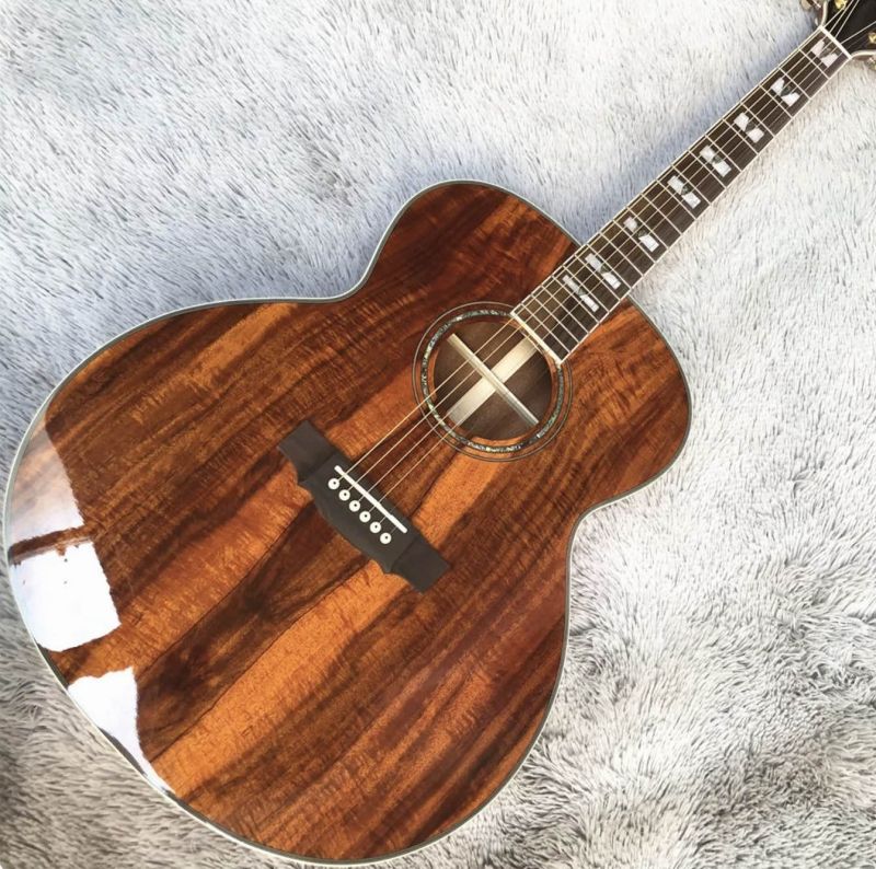 Custom Top Quality 43" All KOA Wood F50 Jumbo Acoustic Guitar Rosewood ...