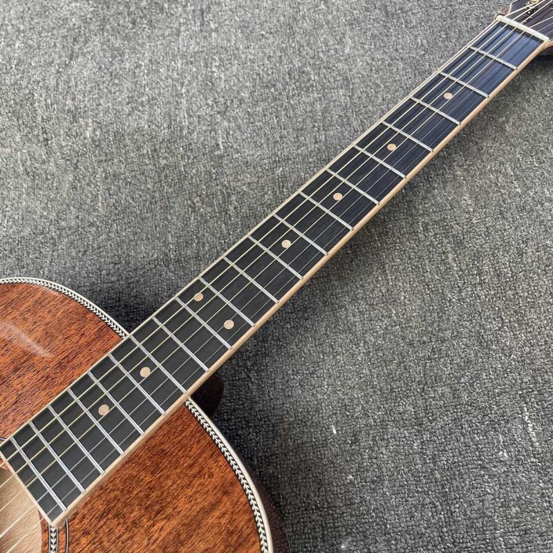 Custom Full Mahogany Wood Dreadnought D Style Acoustic Guitar with ...