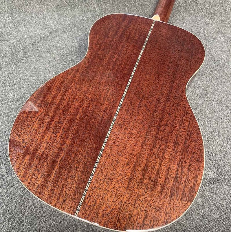 Custom Full Mahogany Wood Dreadnought D Style Acoustic Guitar with ...