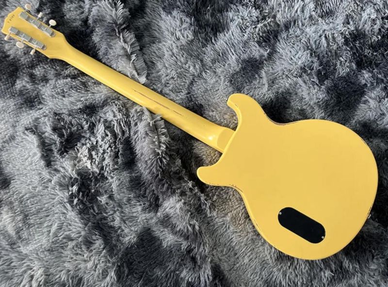 Custom GB Style Electric Guitar Hand Made Heavy Relic Yellow Color P90 ...