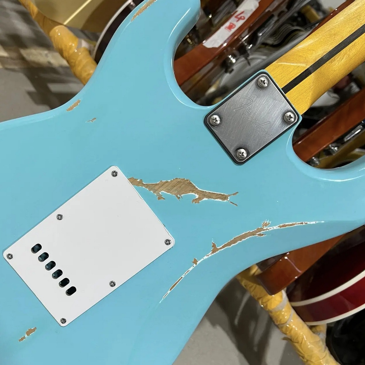 Custom Relic ST Electric Guitar, Alder Body, Maple Fingerboard, Blue ...