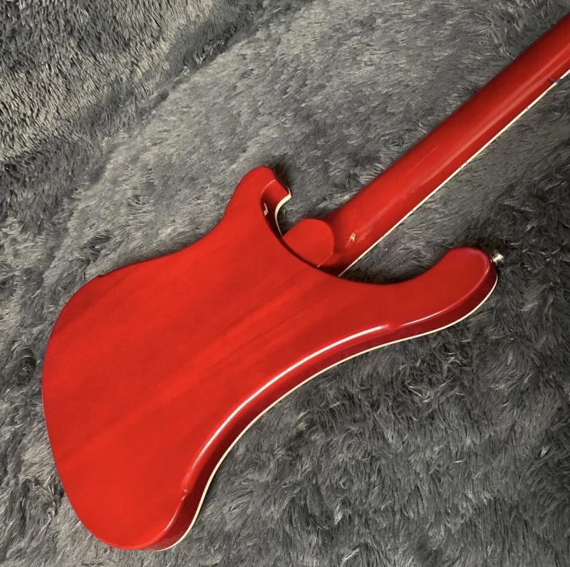 Custom Rickenbacker 4003 Bass Electric Guitar in Transparent Red Color