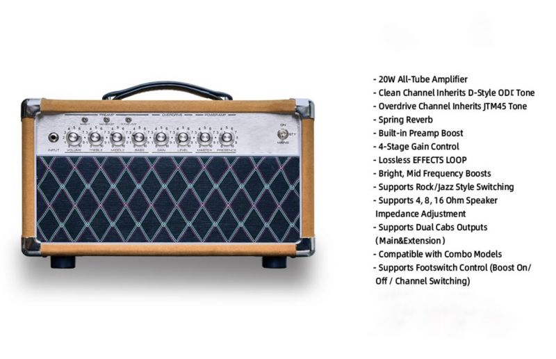 Custom Grand Amplifier Dumble Clone ODR Overdrive Reverb 20W with Two ...