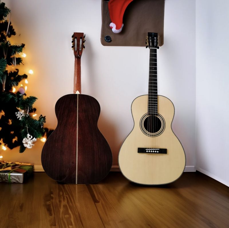 Custom O-28 O Body Parlor All Solid Acoustic Guitar Short Scale Guitar ...