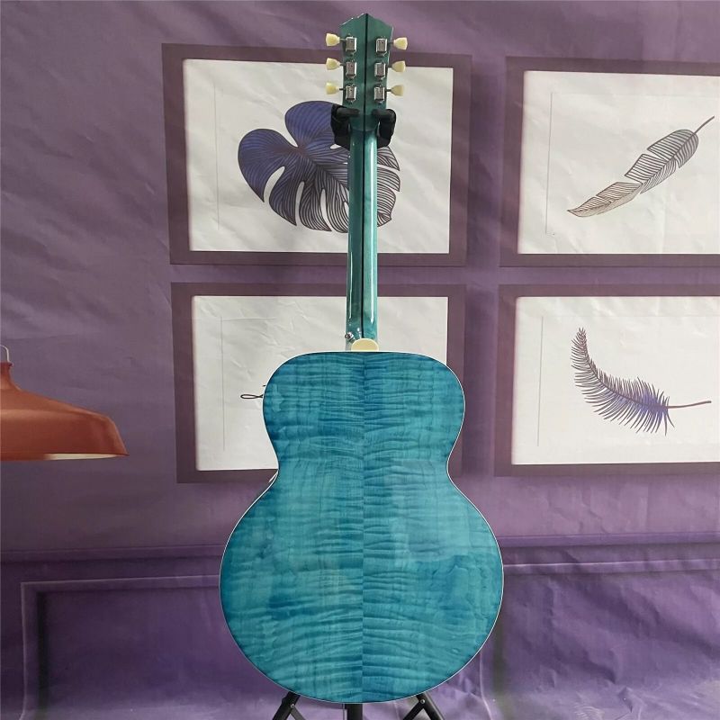Custom Flamed Maple Back Side Solid Spruce Top SJ200 Acoustic Guitar ...