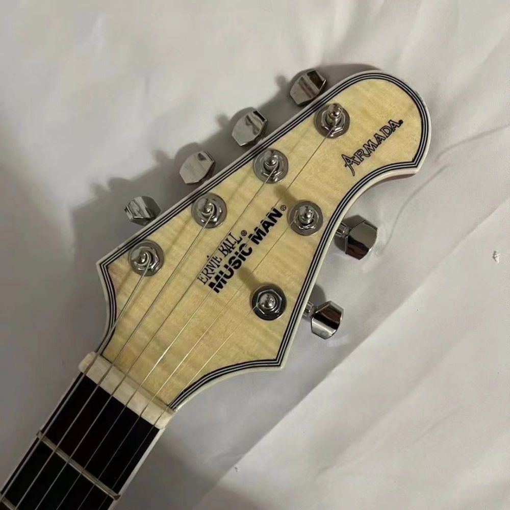 Custom Ernie Ball Music Man Armada Divided Red Color Electric Guitar V ...