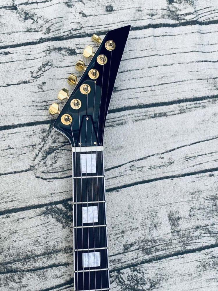 Custom Randy Rhoads RR Flying V Electric Guitar with Black and White ...