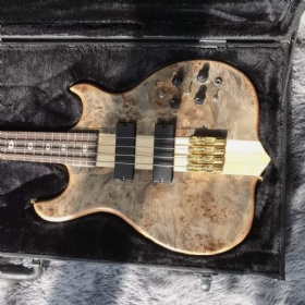Custom 42 inch active pickup neck through body veneer maple top 4 ...
