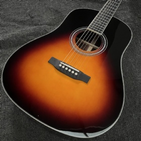 Custom 41 Inch Dreadnought D-28AA Solid Sandlewood Back Side Acoustic ...